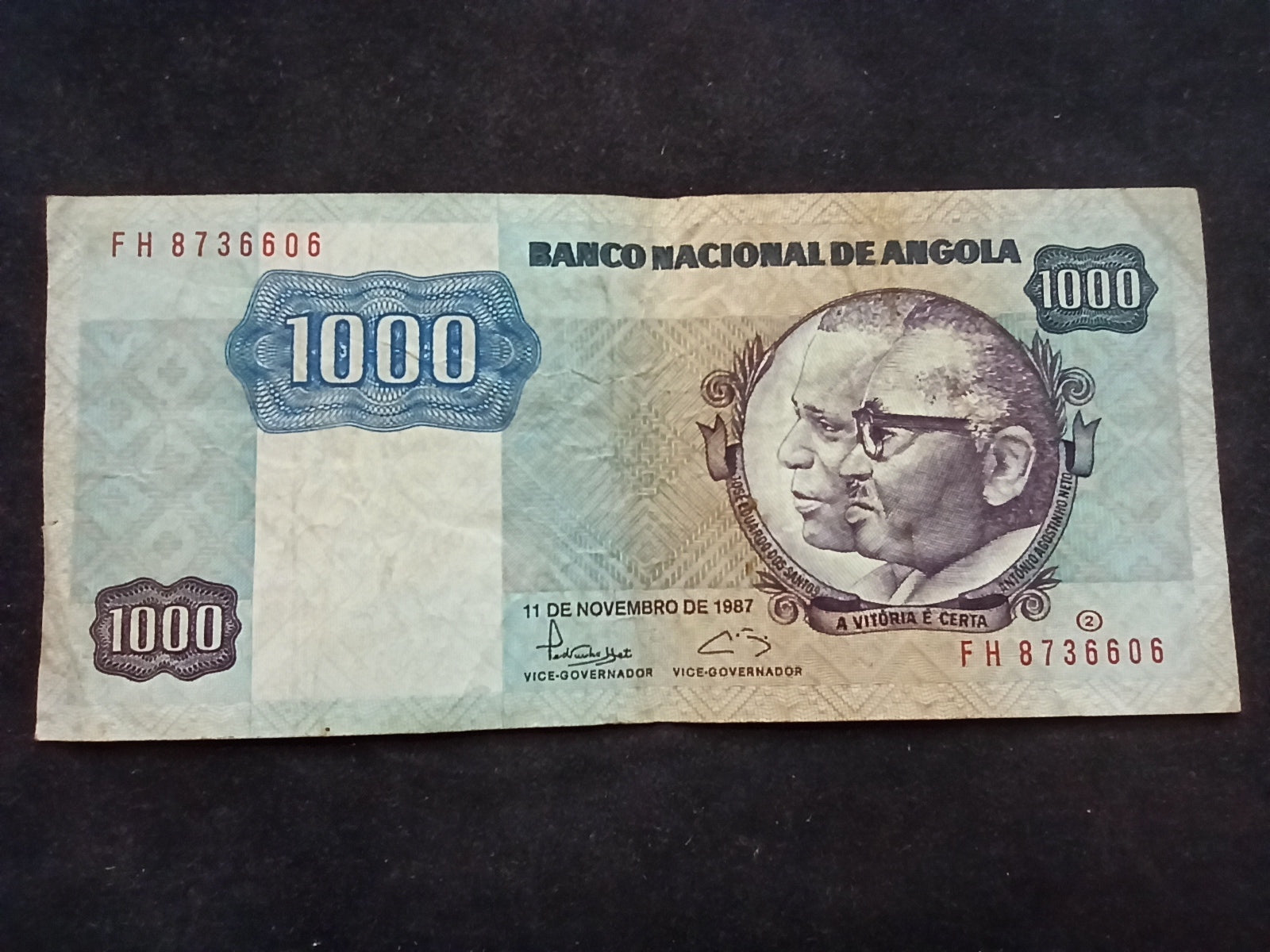 Angola : 1000 Kwanzas 1987 (Ref 198) – Trésor d'Armor