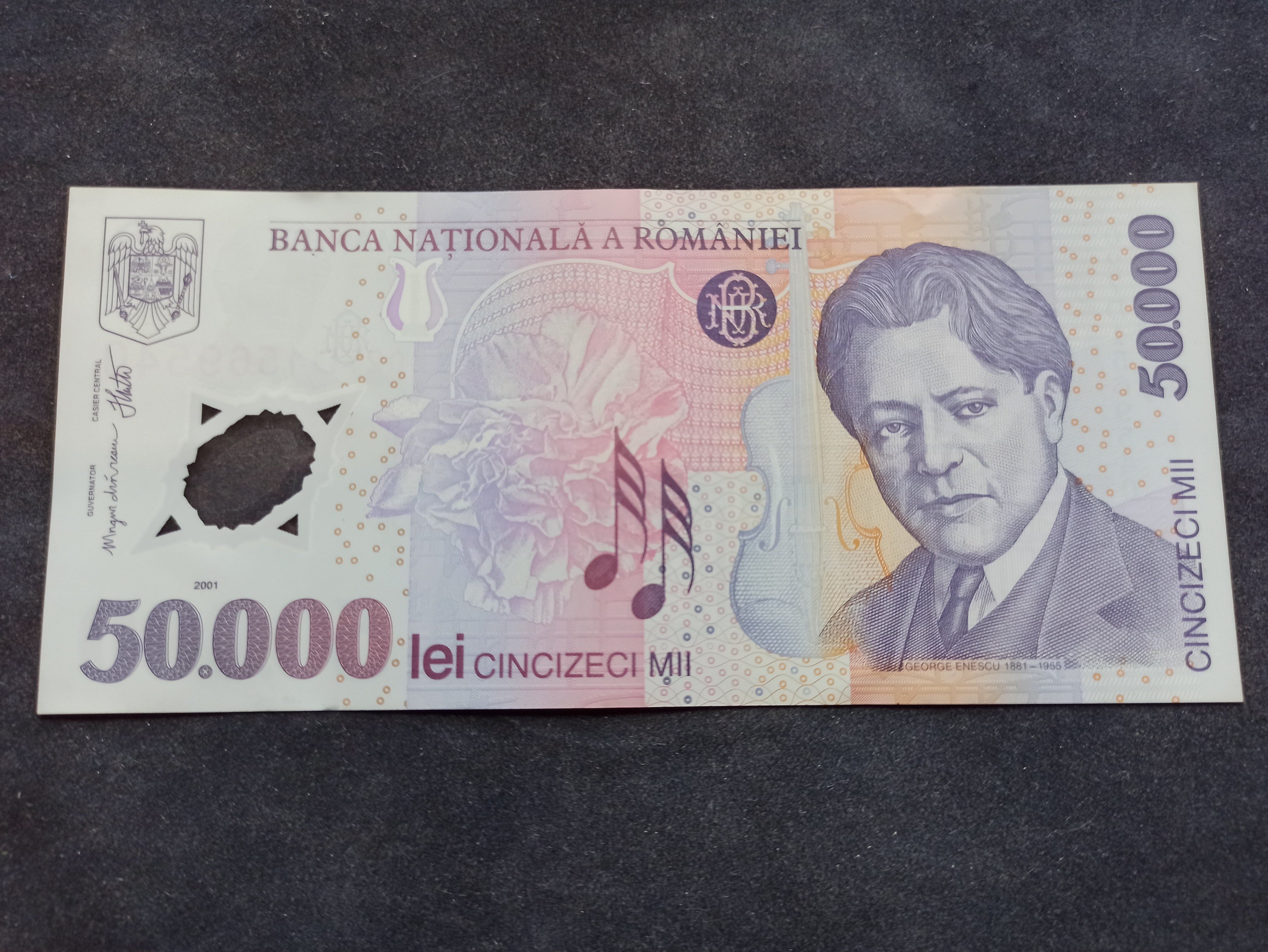 Roumanie : 50000 Lei 2001 Polymer (Ref 441) – Trésor d'Armor