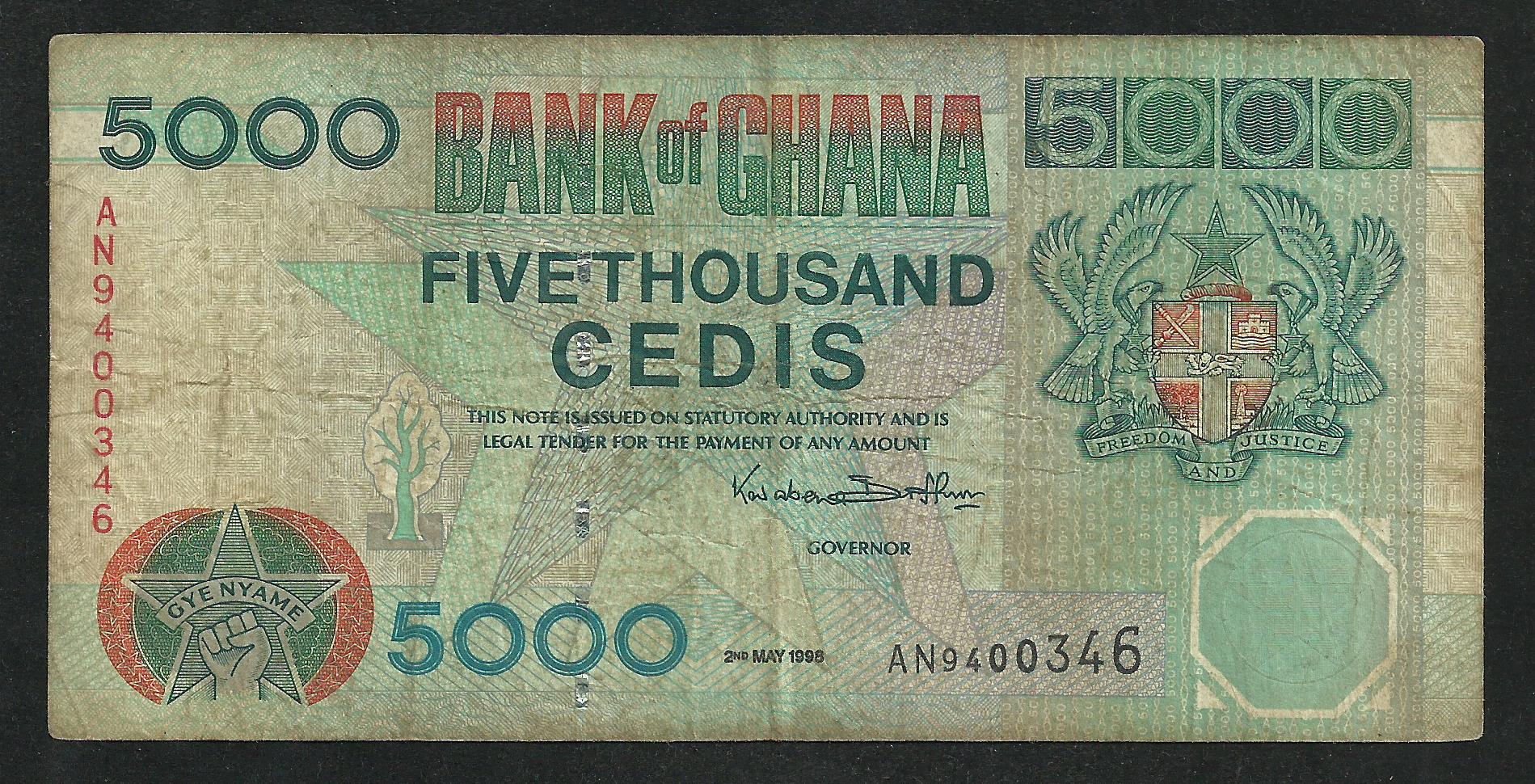 Ghana : 5000 Cedis 1998 – Trésor d'Armor